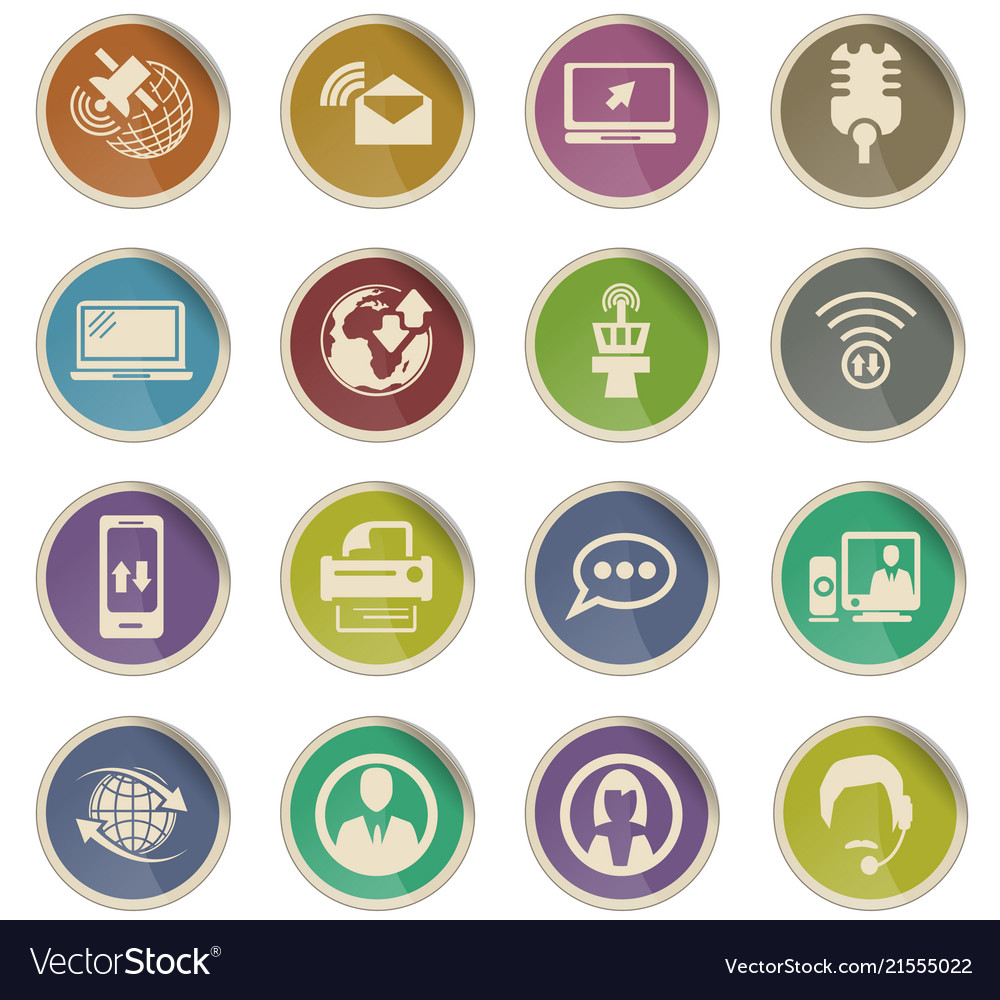 Communication icon set Royalty Free Vector Image