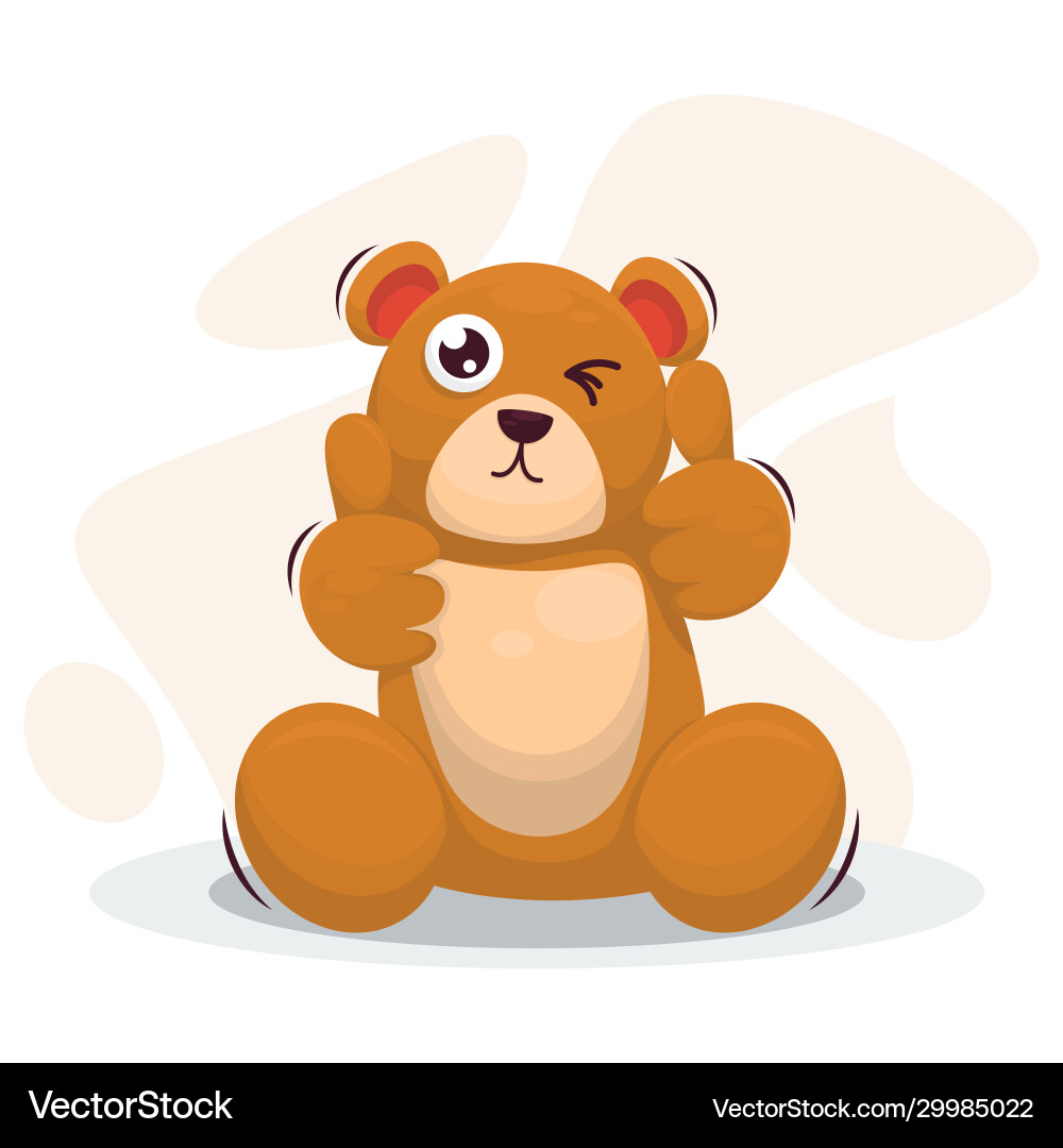 Cute bear mascot cartoon Royalty Free Vector Image