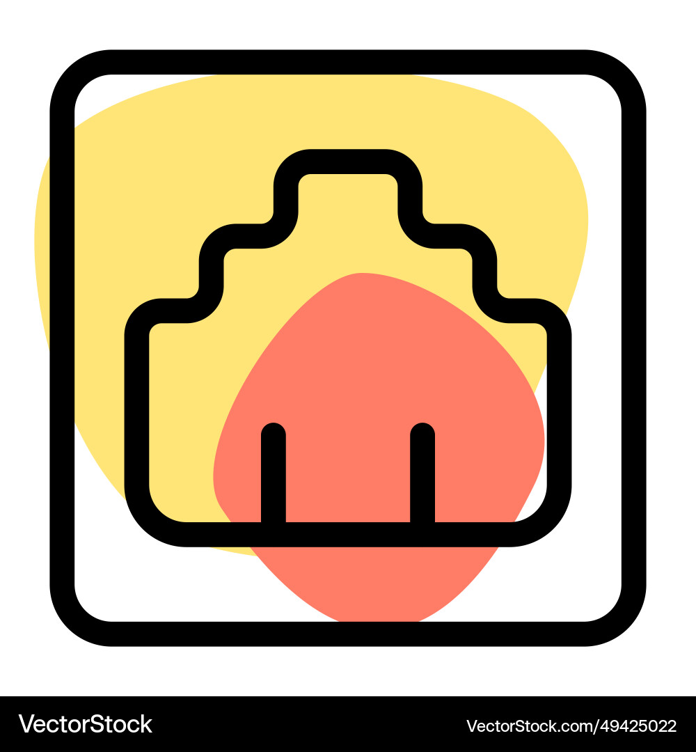 Ethernet port used to connect a network device Vector Image