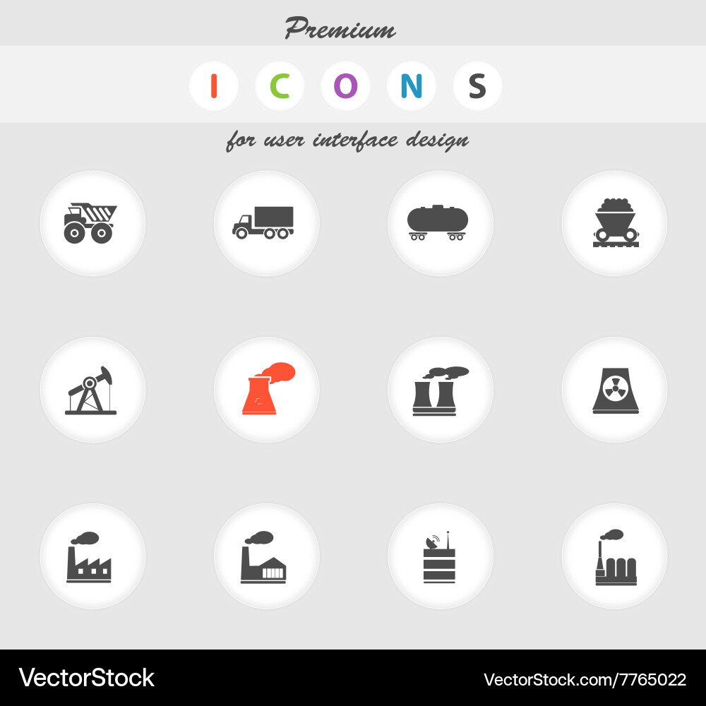 Factory and industry symbols Royalty Free Vector Image