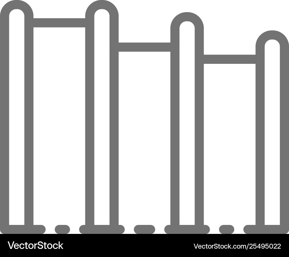 Horizontal crossbar playground line icon Vector Image