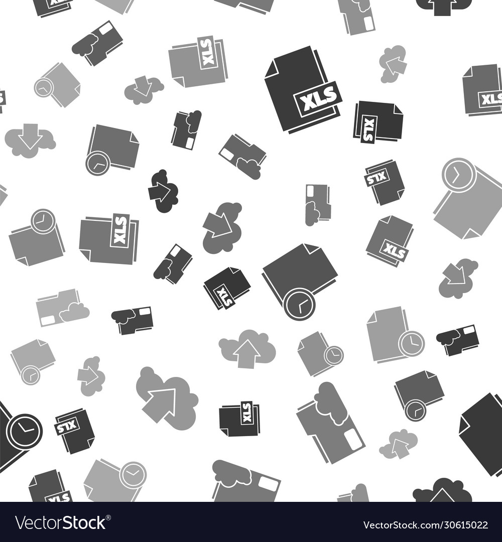 Set xls file document cloud storage text document Vector Image Set xls file document cloud storage text document Vector Image