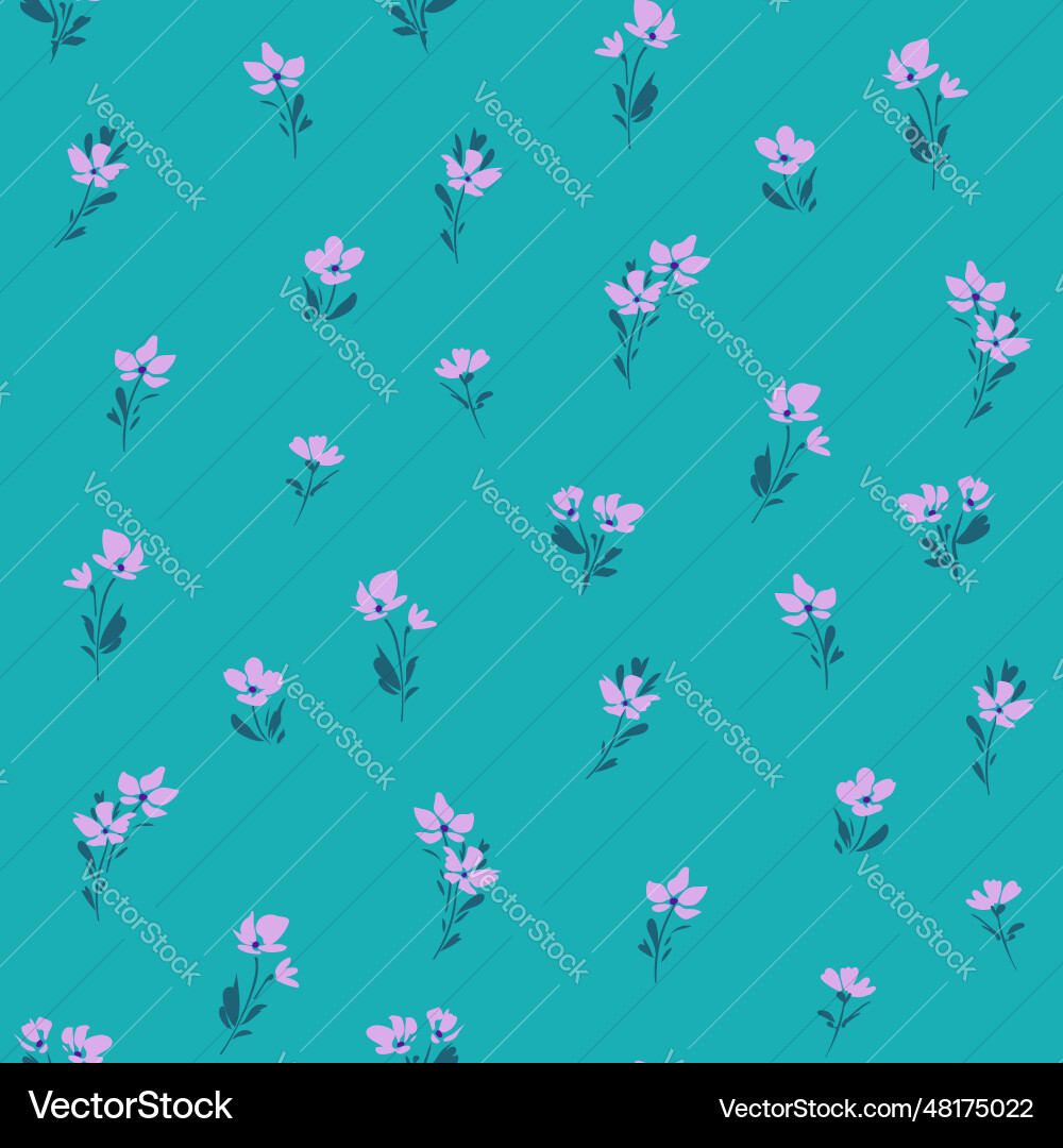 Trendy floral background with elegant small Vector Image