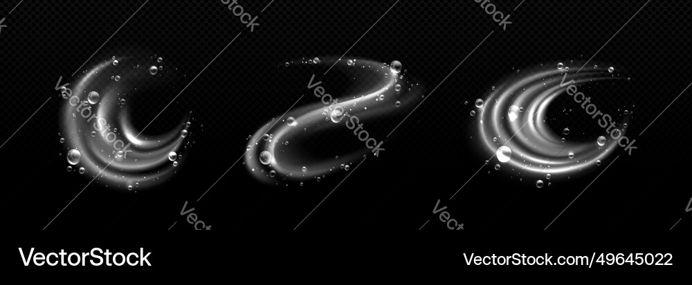 Water swirl and wave with bubble Royalty Free Vector Image