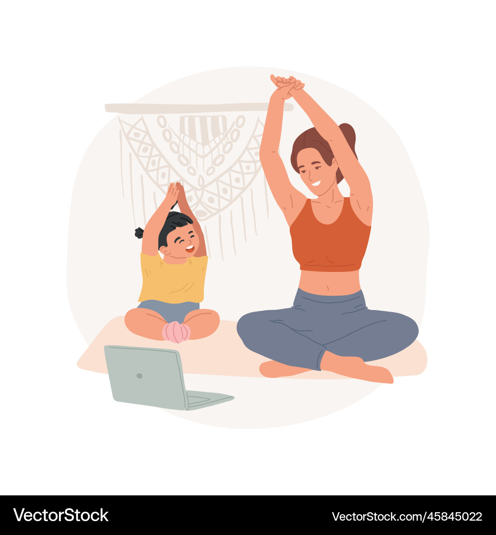 Yoga isolated cartoon Royalty Free Vector Image