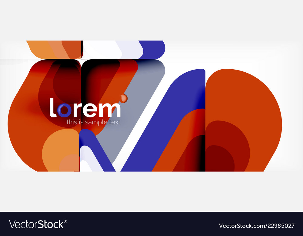 Colorful trendy geometric shapes background Vector Image