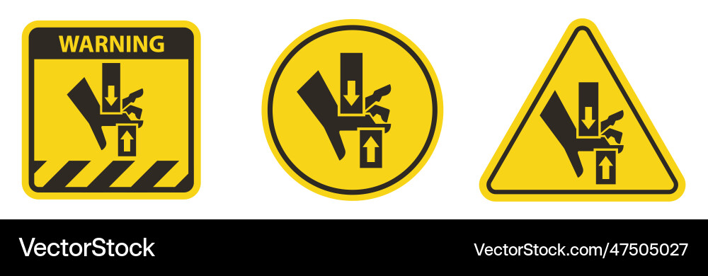 Crush hand top bottom symbol sign isolate Vector Image