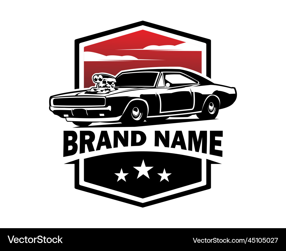 Dodge charger car logo Royalty Free Vector Image