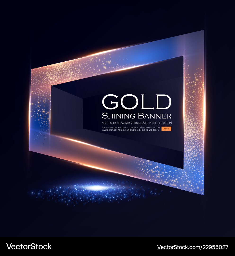 Elegant shining banner with glitter light effect Vector Image