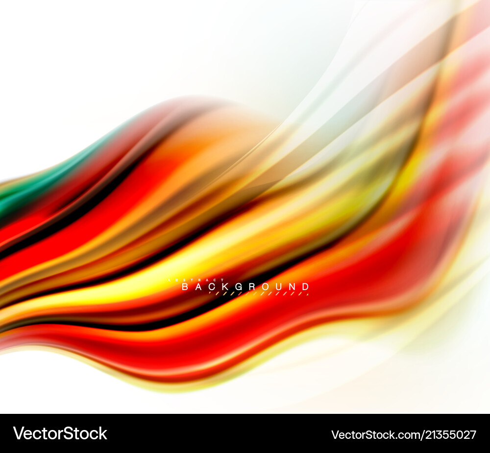 Fluid liquid mixing colors concept on light grey Vector Image