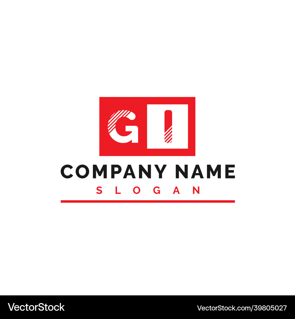 Gi letter logo design letter logo Royalty Free Vector Image