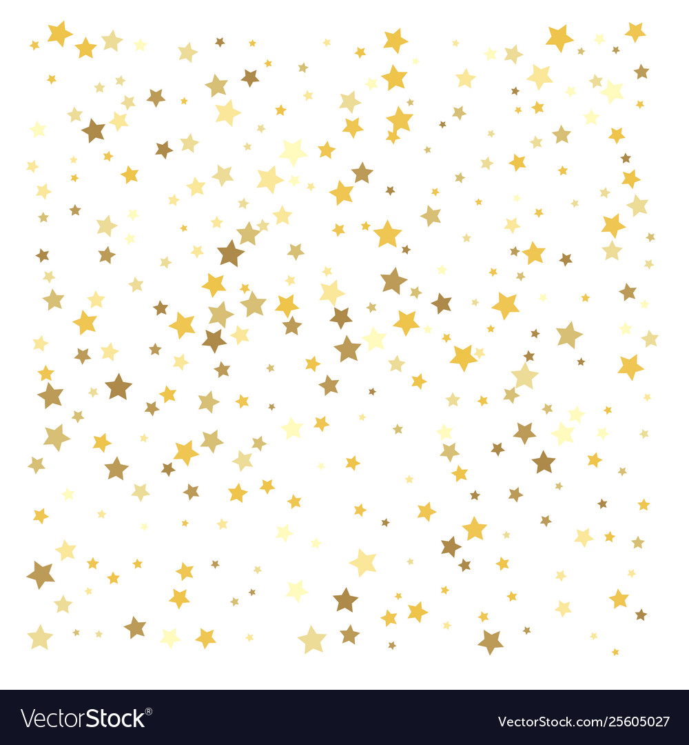 Gold stars confetti celebration Royalty Free Vector Image