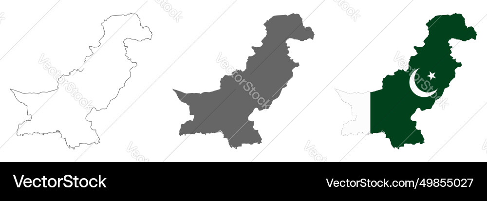 Highly detailed pakistan map with borders Vector Image