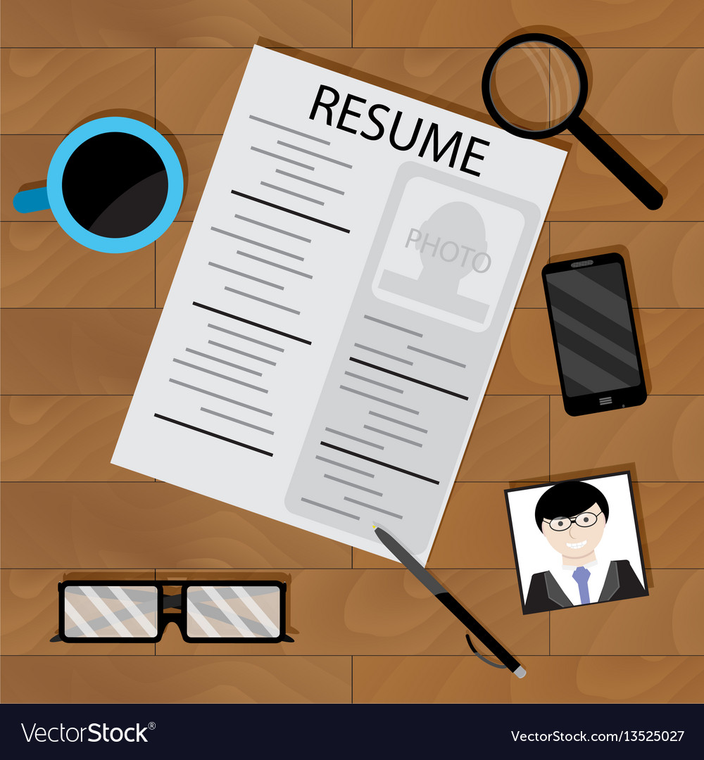 Preparing for interview Royalty Free Vector Image