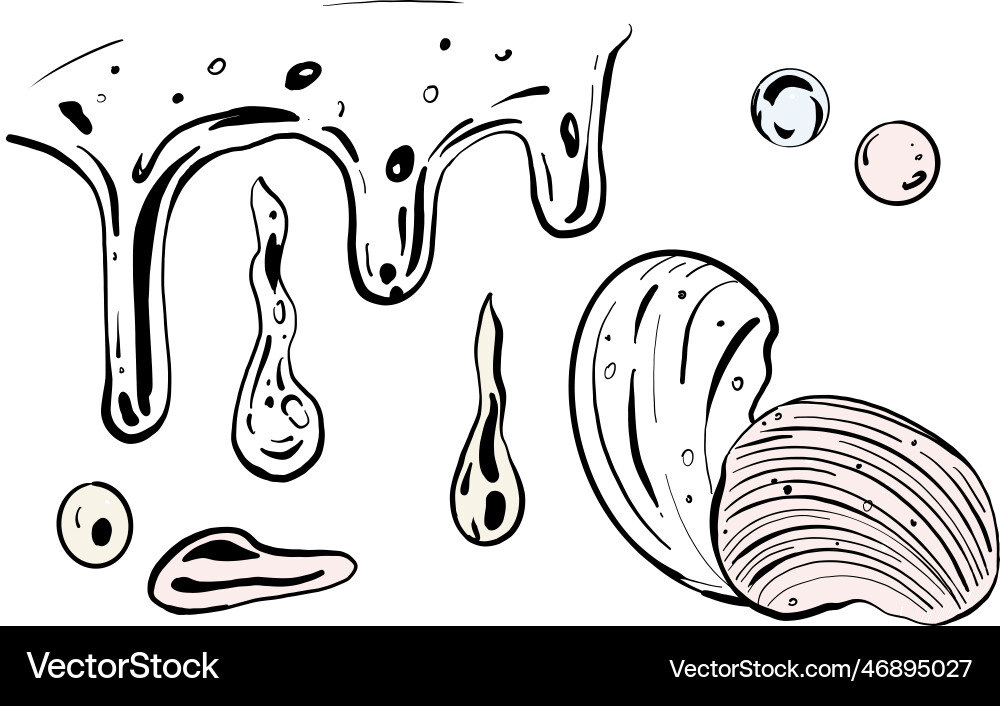 Set of water wave drops Royalty Free Vector Image