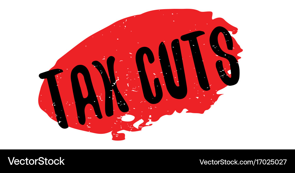 Tax cuts rubber stamp Royalty Free Vector Image
