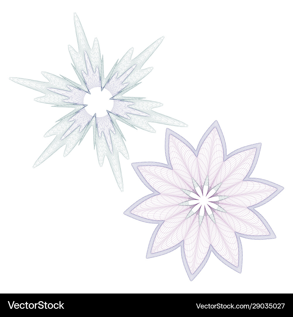 Watermark guilloche rosetta Royalty Free Vector Image