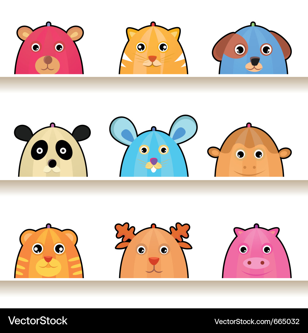 Adorable Animal Friends Royalty Free Vector Image