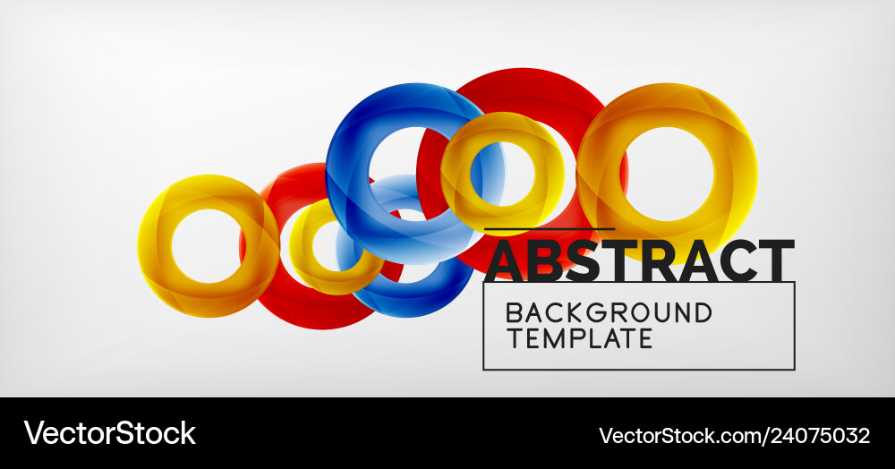 Colorful rings geometric abstract Royalty Free Vector Image