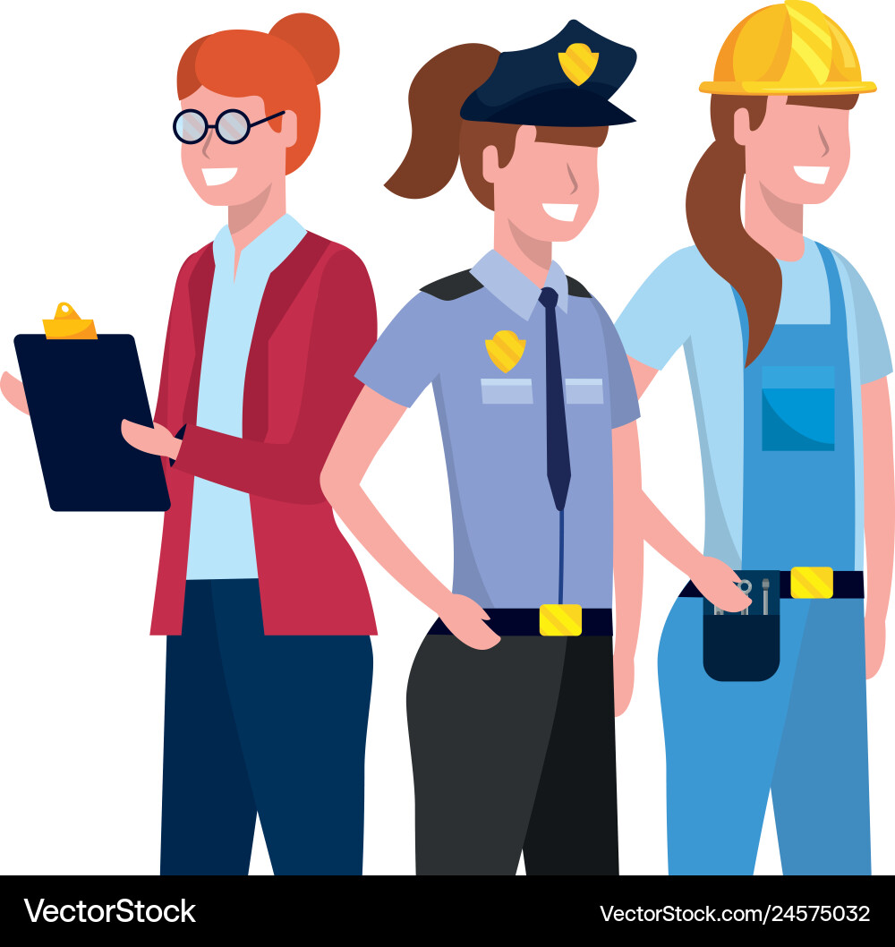 Labor day job cartoon Royalty Free Vector Image