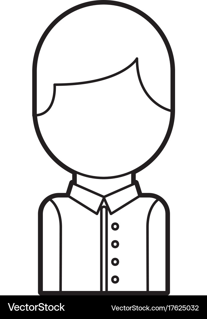 Portrait man character worker call center Vector Image