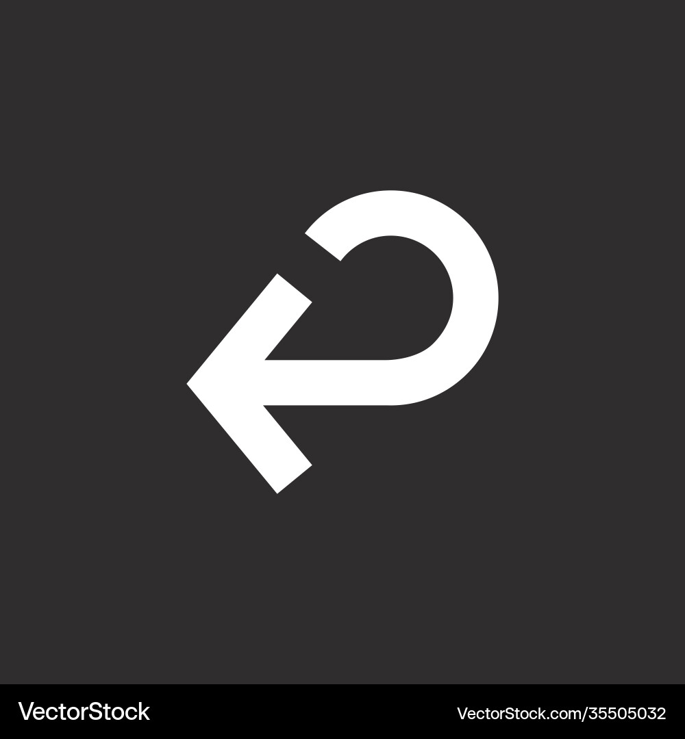 Simple geometric rotate motion arrow line logo Vector Image