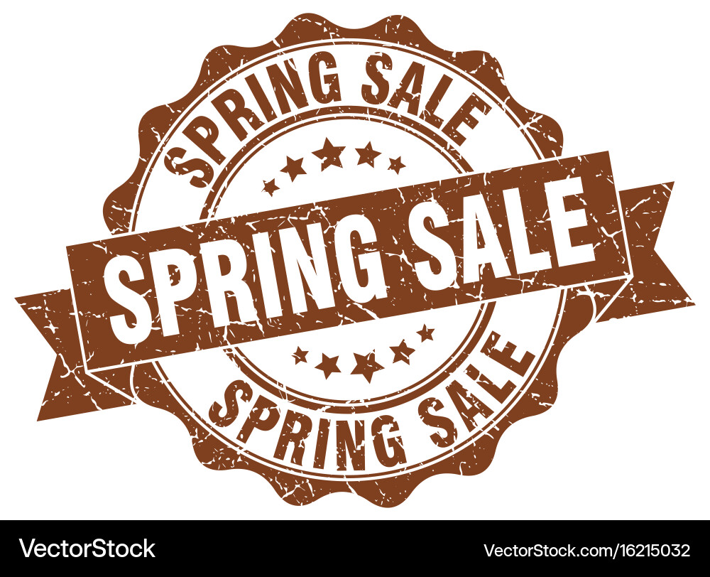 Spring sale stamp sign seal Royalty Free Vector Image
