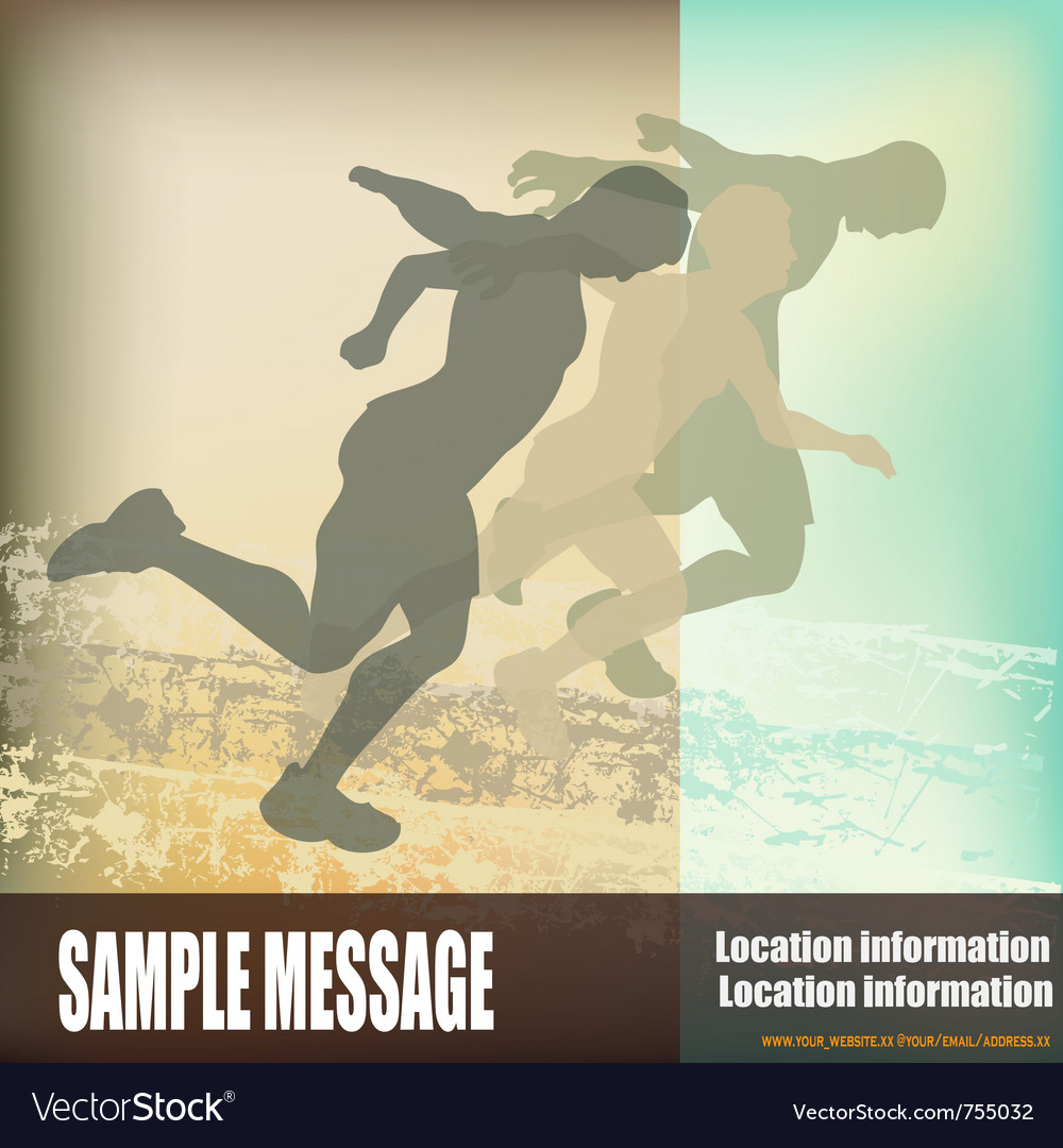 Sprinters Royalty Free Vector Image - VectorStock