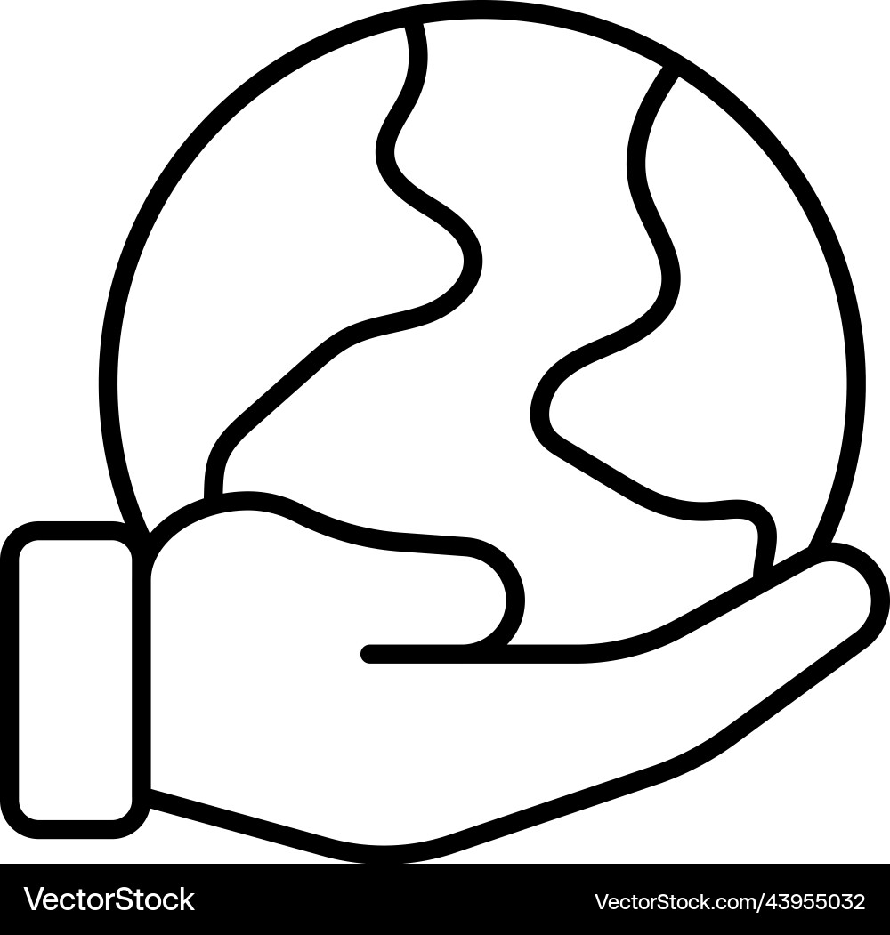 Sustainable line art icon design template Vector Image