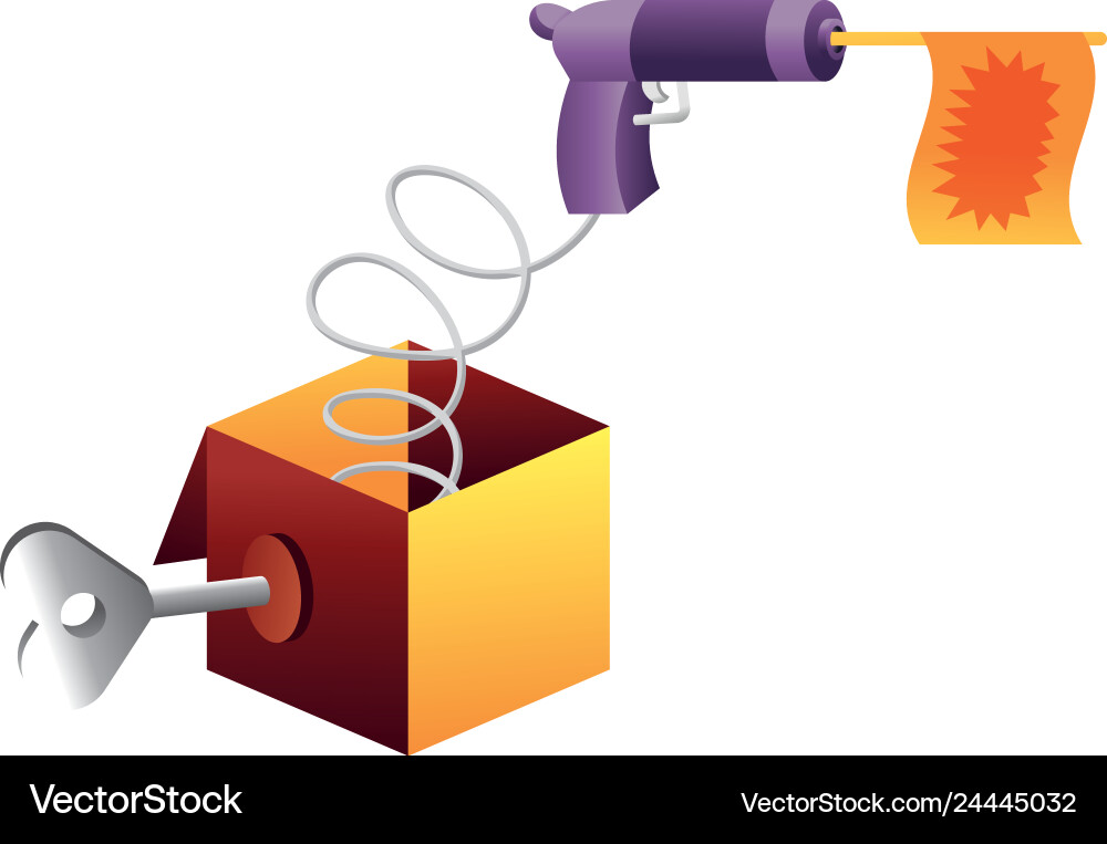 Toy gun cartoon Royalty Free Vector Image - VectorStock