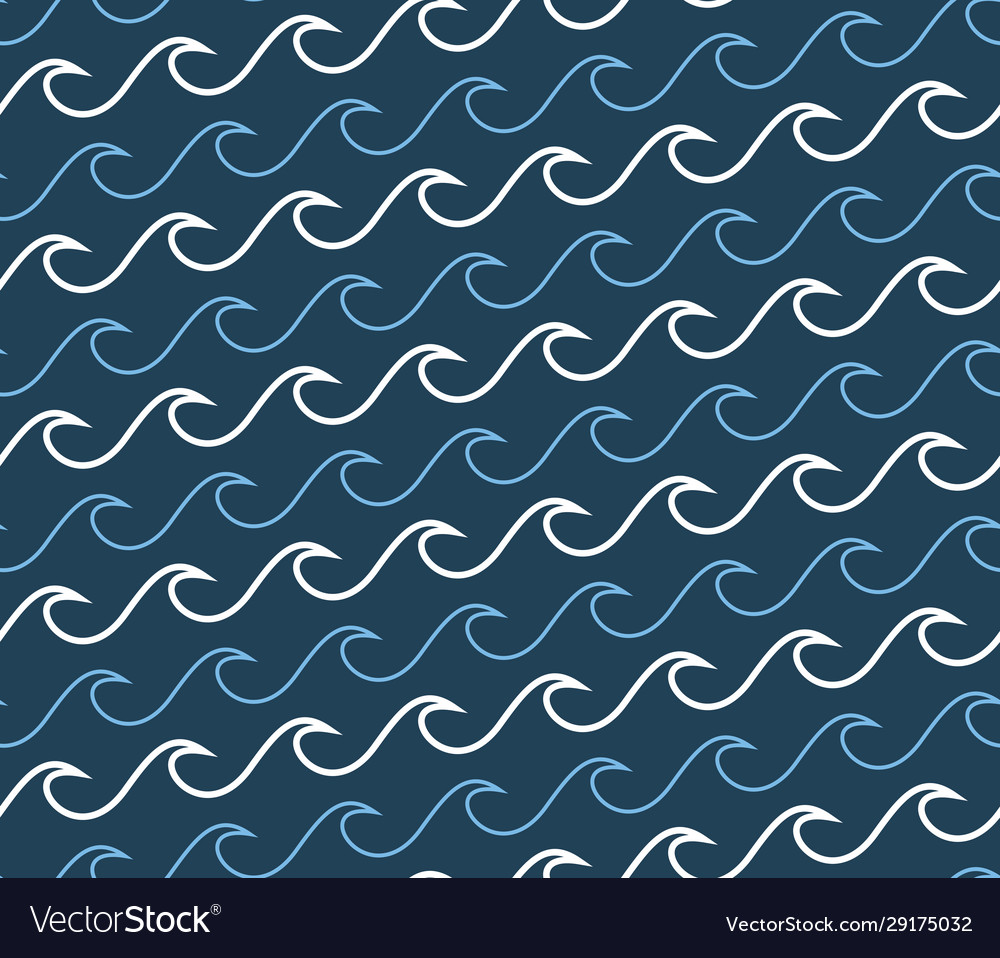 Wave lines seamless pattern Royalty Free Vector Image