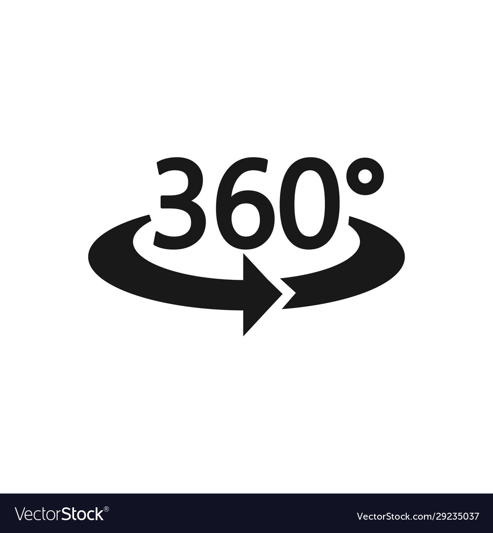 360 Icon flaches Design Lizenzfreies Vektorbild 360 Icon flaches Design Lizenzfreies Vektorbild