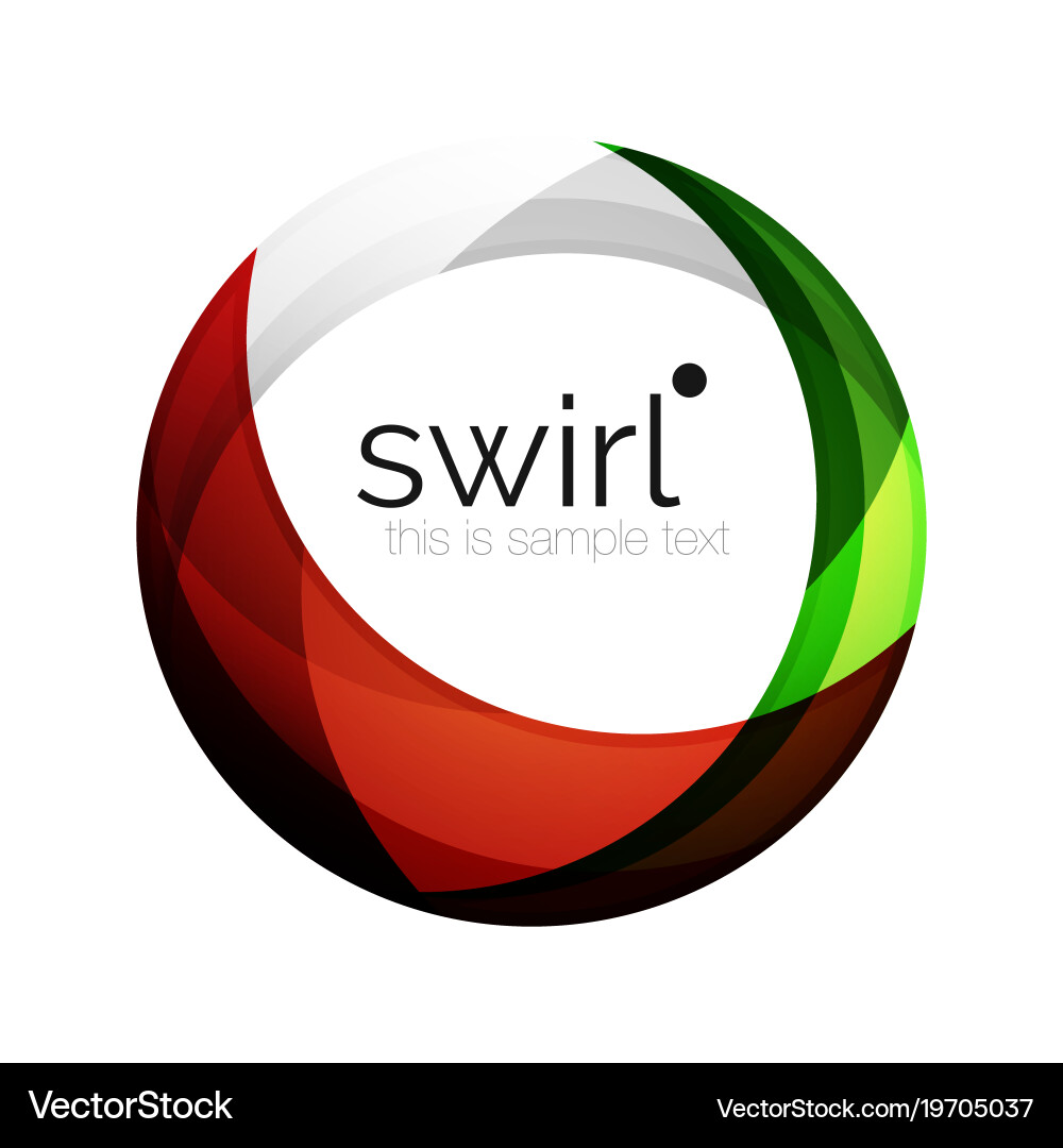 Digital techno swirl circle business icon Vector Image