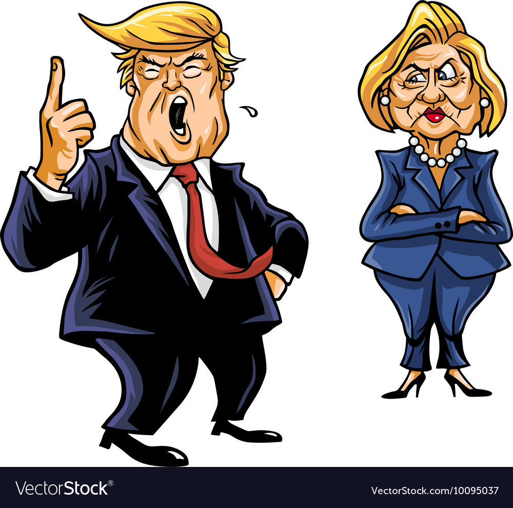 Donald Trump Vs Hillary Clinton Royalty Free Vector Image