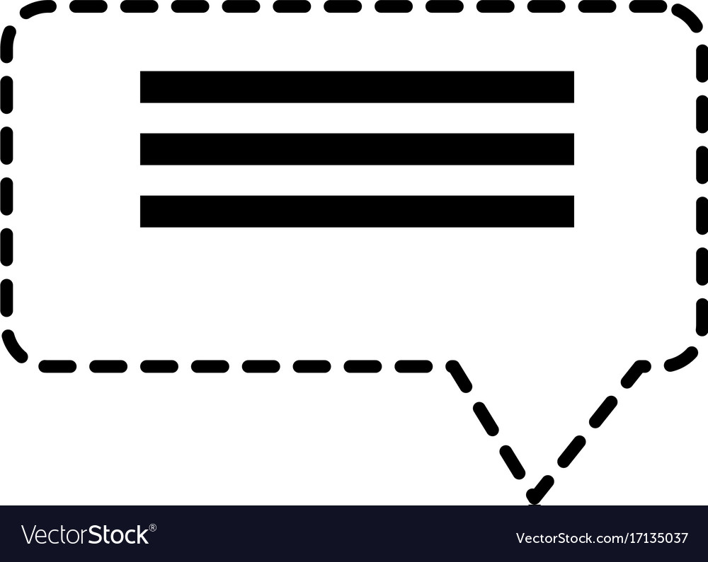Dotted shape chat bubble communication notes Vector Image