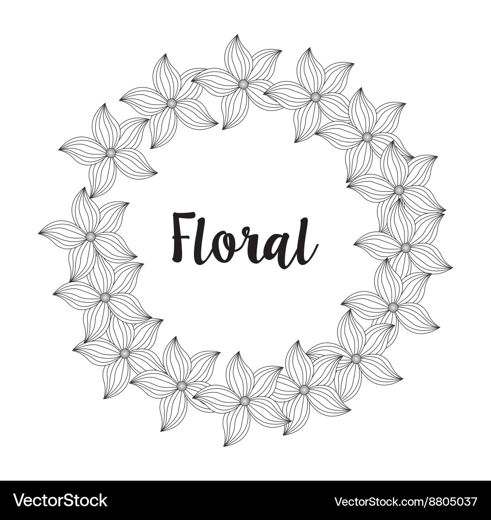 Floral design garden white Royalty Free Vector Image