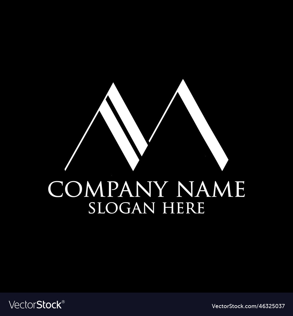 Initial letter mm a logo design template Vector Image Initial letter mm a logo design template Vector Image