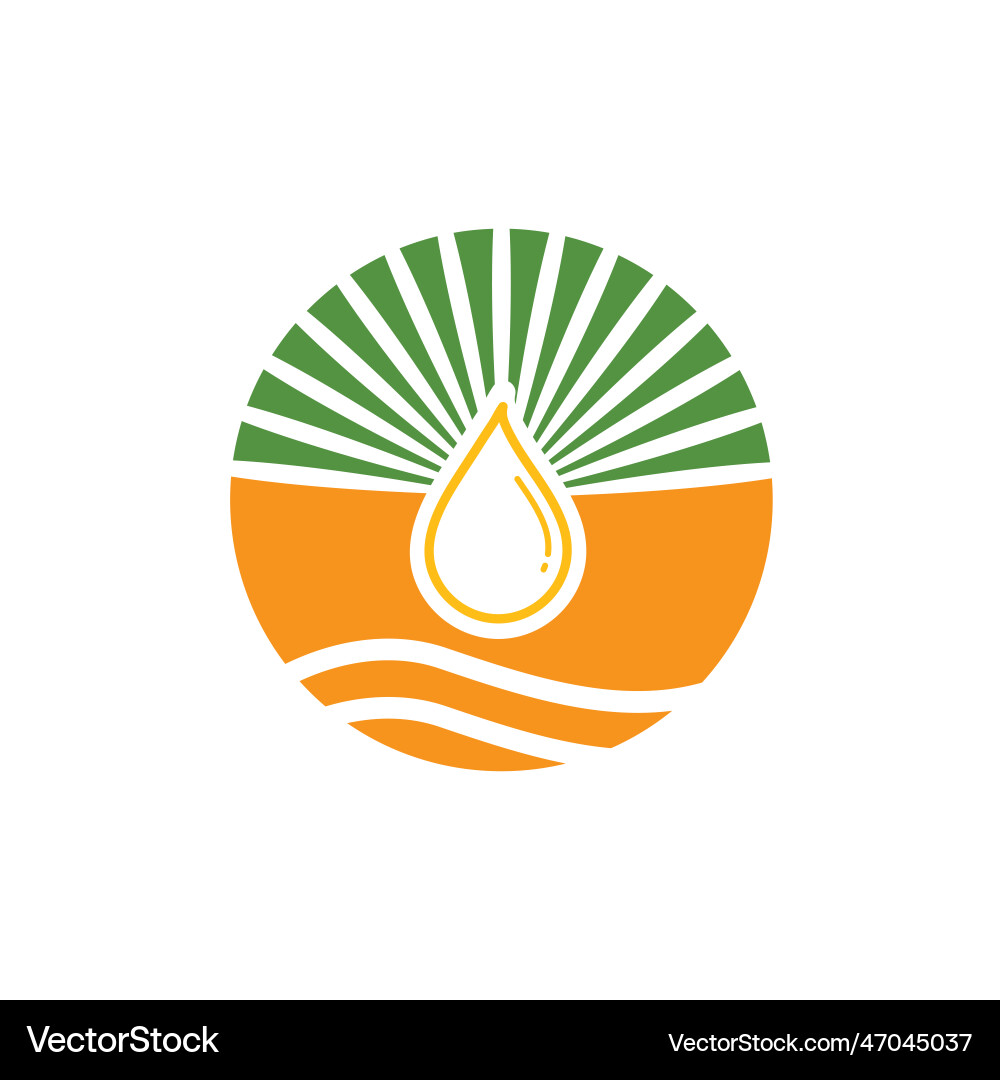 Palm oil icon concept design template Royalty Free Vector