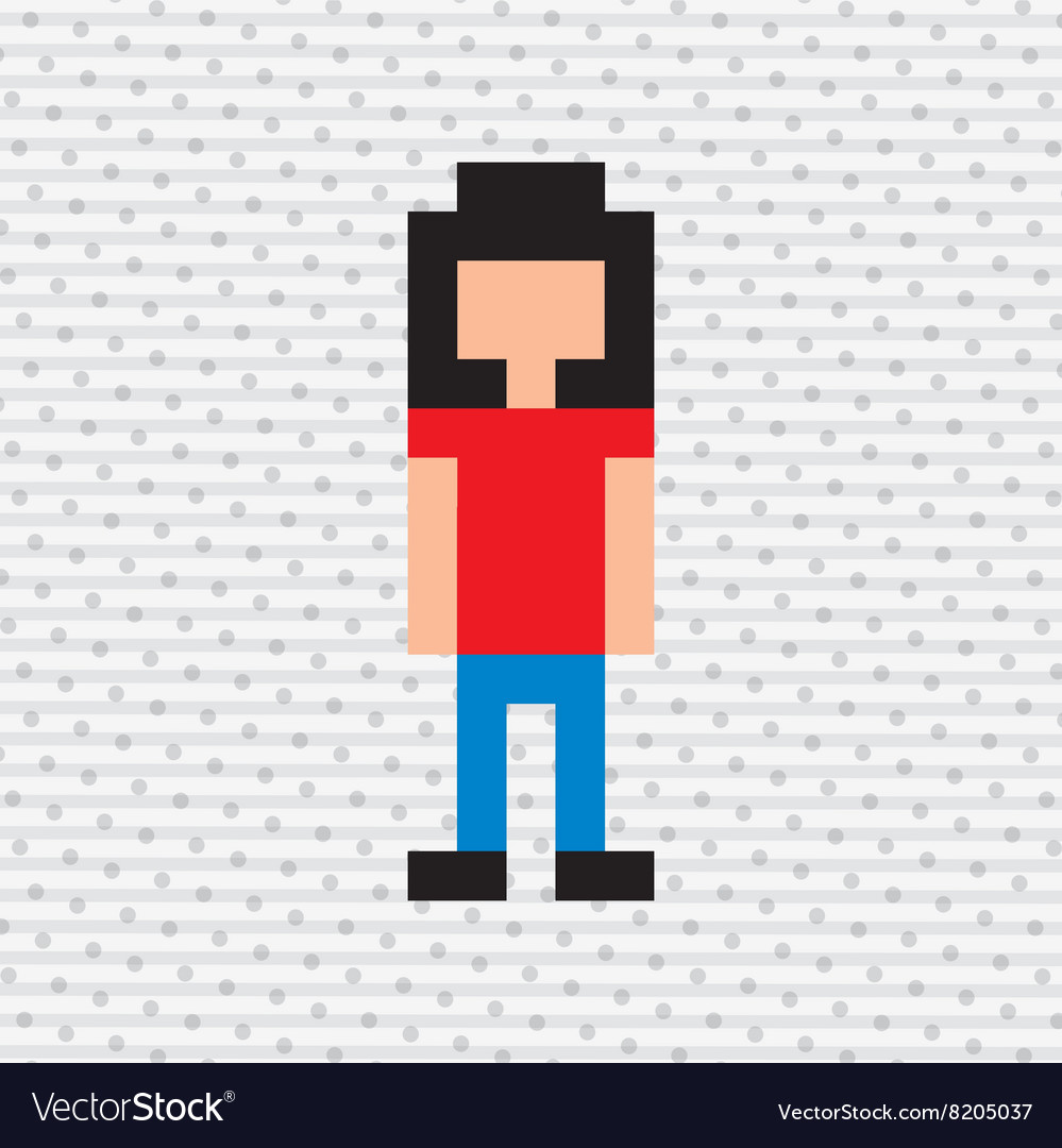 Pixel avatar design Royalty Free Vector Image - VectorStock