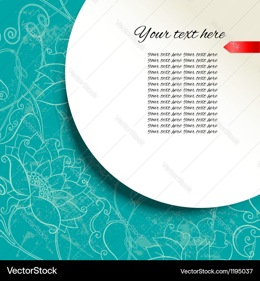 Template frame with place for your text and floral