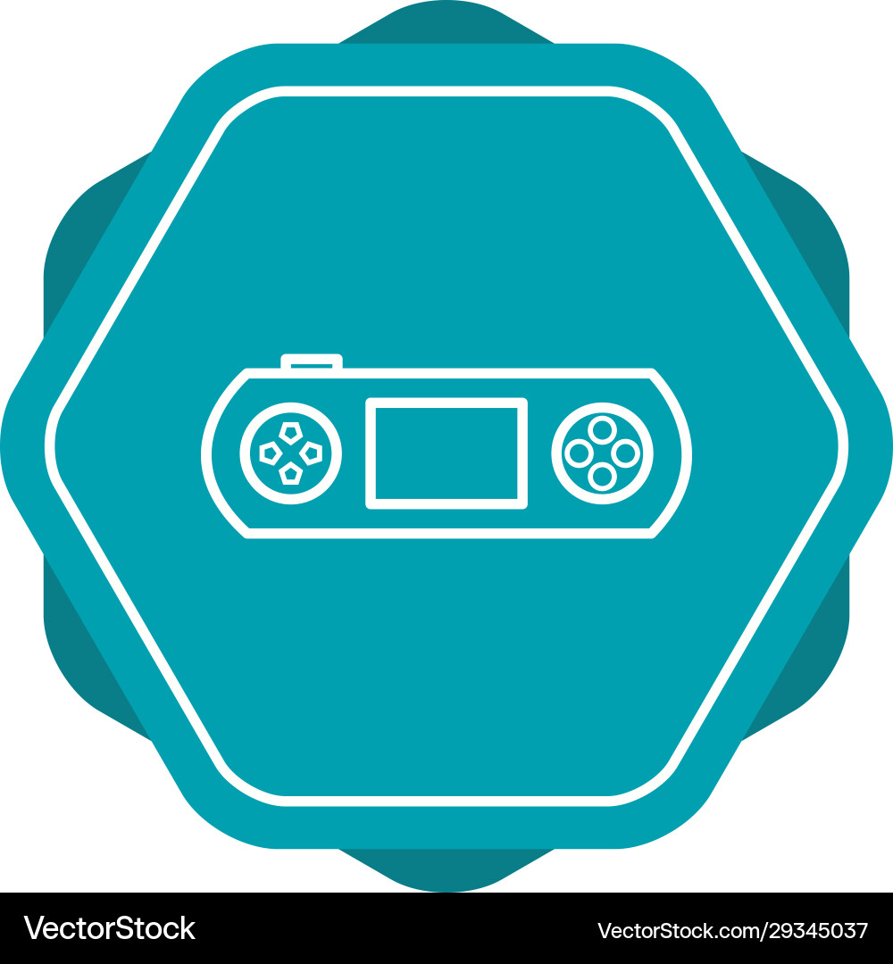 Unique gaming console line icon Royalty Free Vector Image