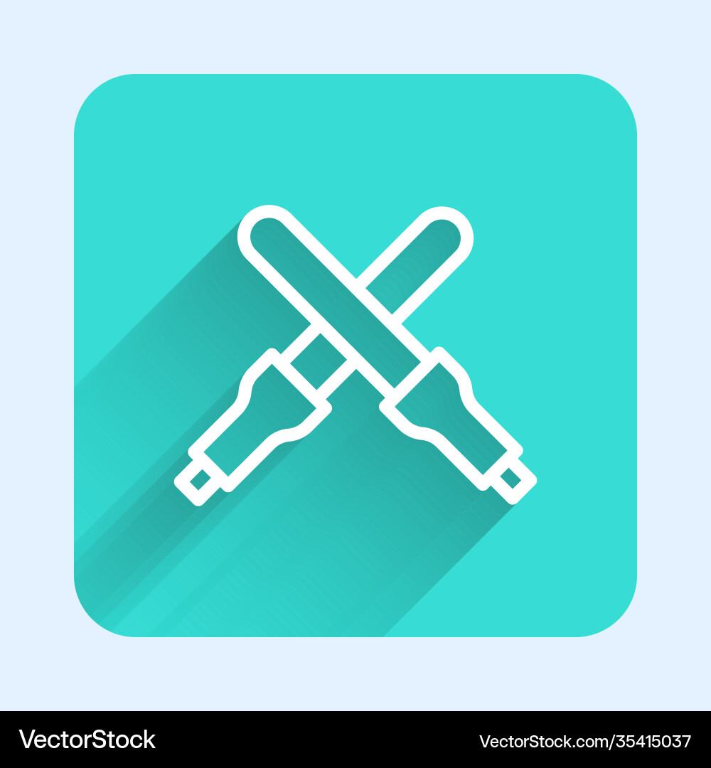 White line marshalling wands for aircraft icon Vector Image