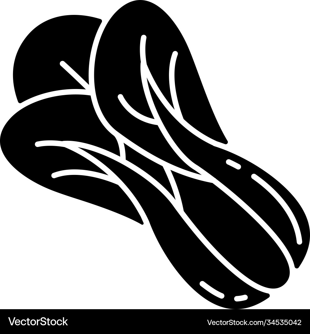 Bok choy black glyph icon Royalty Free Vector Image