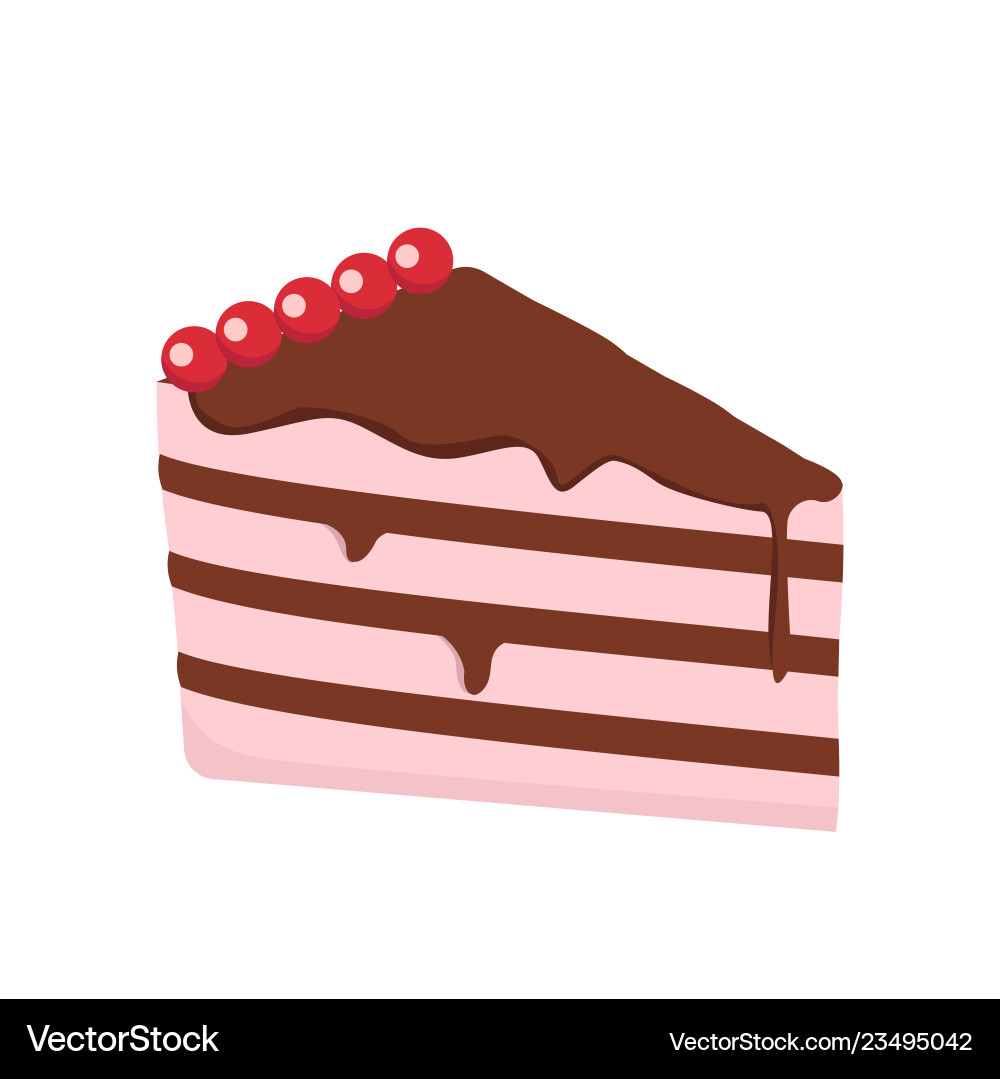 Cake icon on white background for graphic and web Vector Image