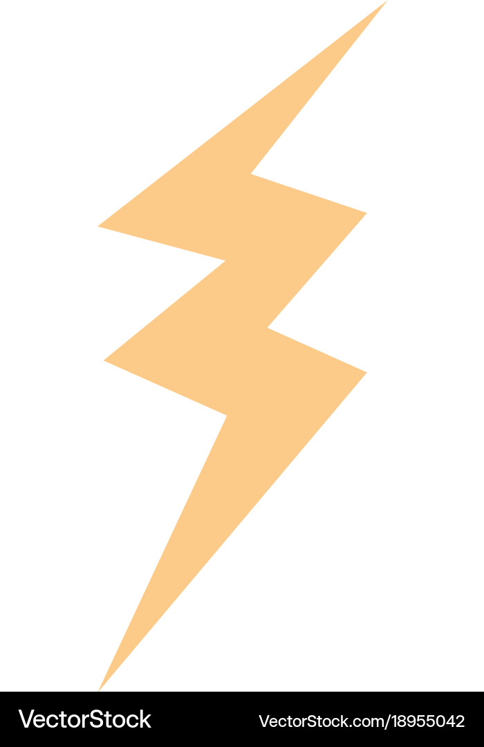Colorful thunder symbol icon warning alert Vector Image