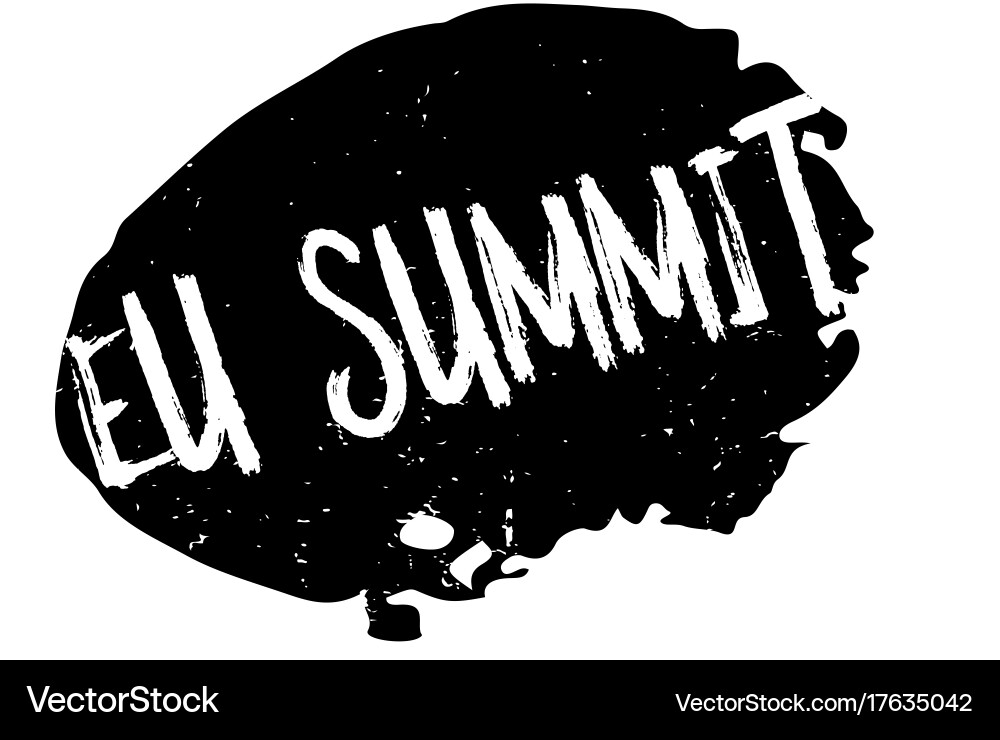 Eu summit rubber stamp Royalty Free Vector Image