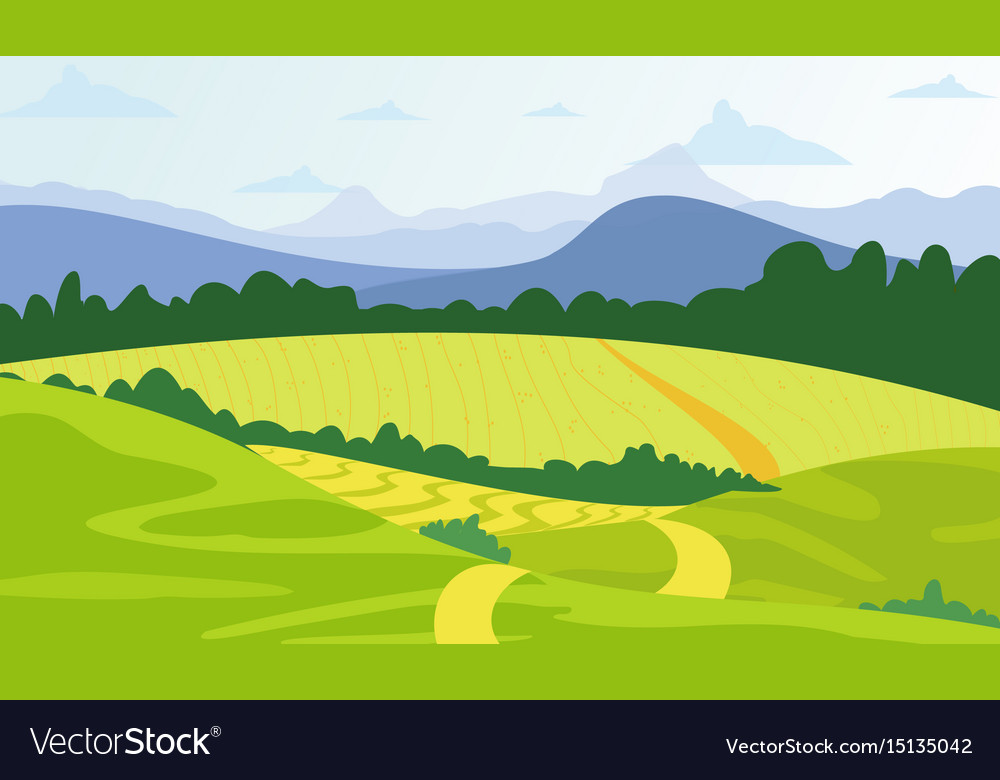 Green landscape background Royalty Free Vector Image