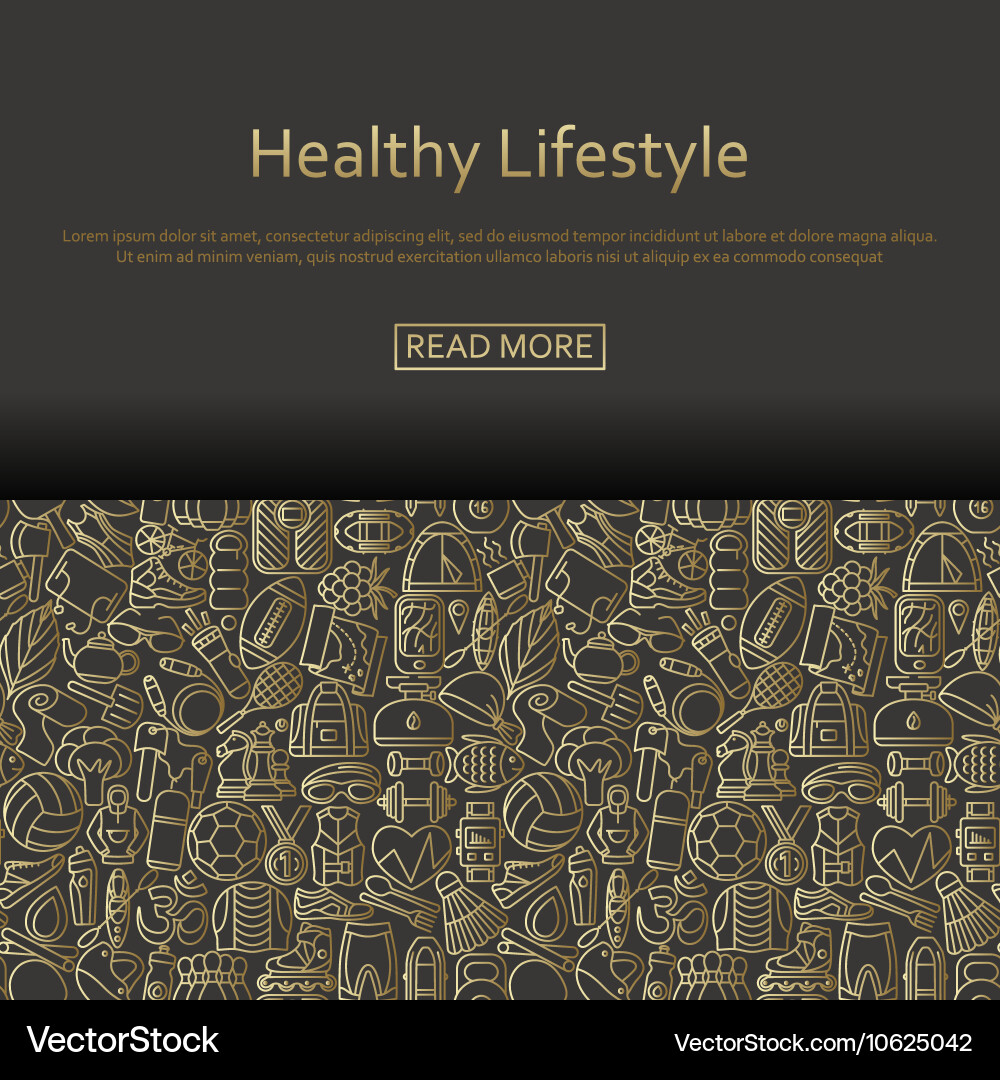 Healthy lifestyle background Royalty Free Vector Image
