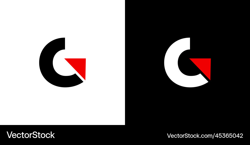 Modern and strong letter g initials logo design Vector Image