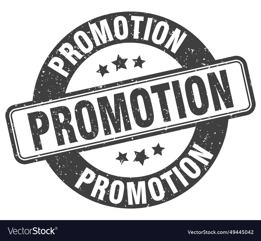 Promotion stamp promotion label round grunge sign Vector Image
